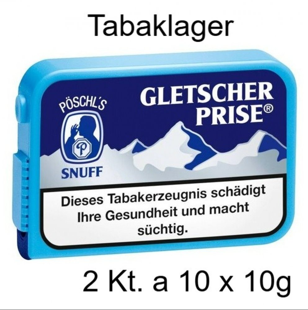 2 Kt. mit jeweils 10 x 10g Gletscherprise Schnupftabak