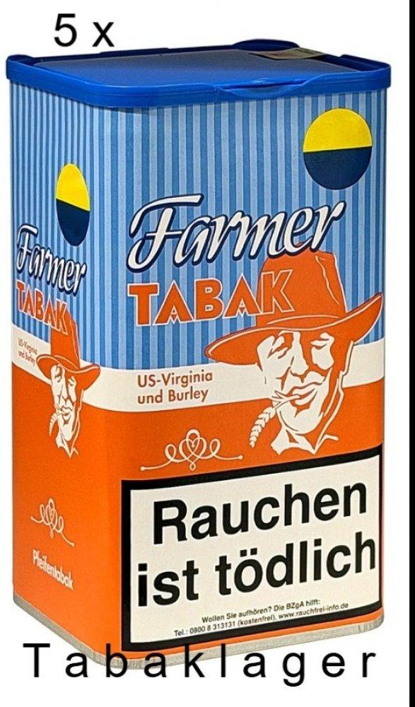5 x 160g Farmer ( auch zum Stopfen geeignet ) Tabak
